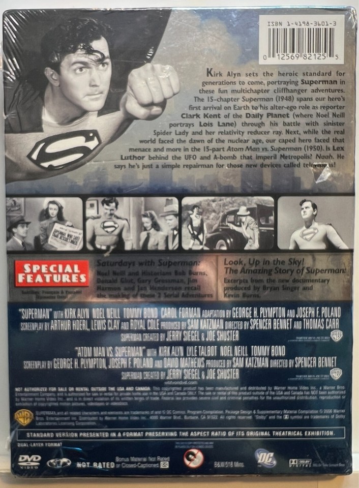 Superman: The Theatrical Serials Collection (DVD Box Set) *Brand New ...