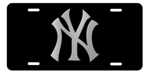 YANKEES INSPIRED ART NEW YORK NY ON BLACK ALUMINUM LICENSE PLATE TAG ...