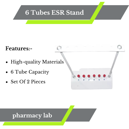 ESR Stand 6 Tubes Erythrocyte Sedimentation Rate Testing Stand Set Of 2 ...