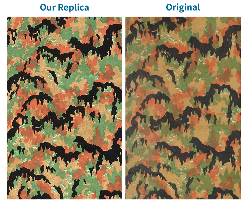 WWII German Elite Leibermuster camo helmet cover Stahlhelm cover M35 ...