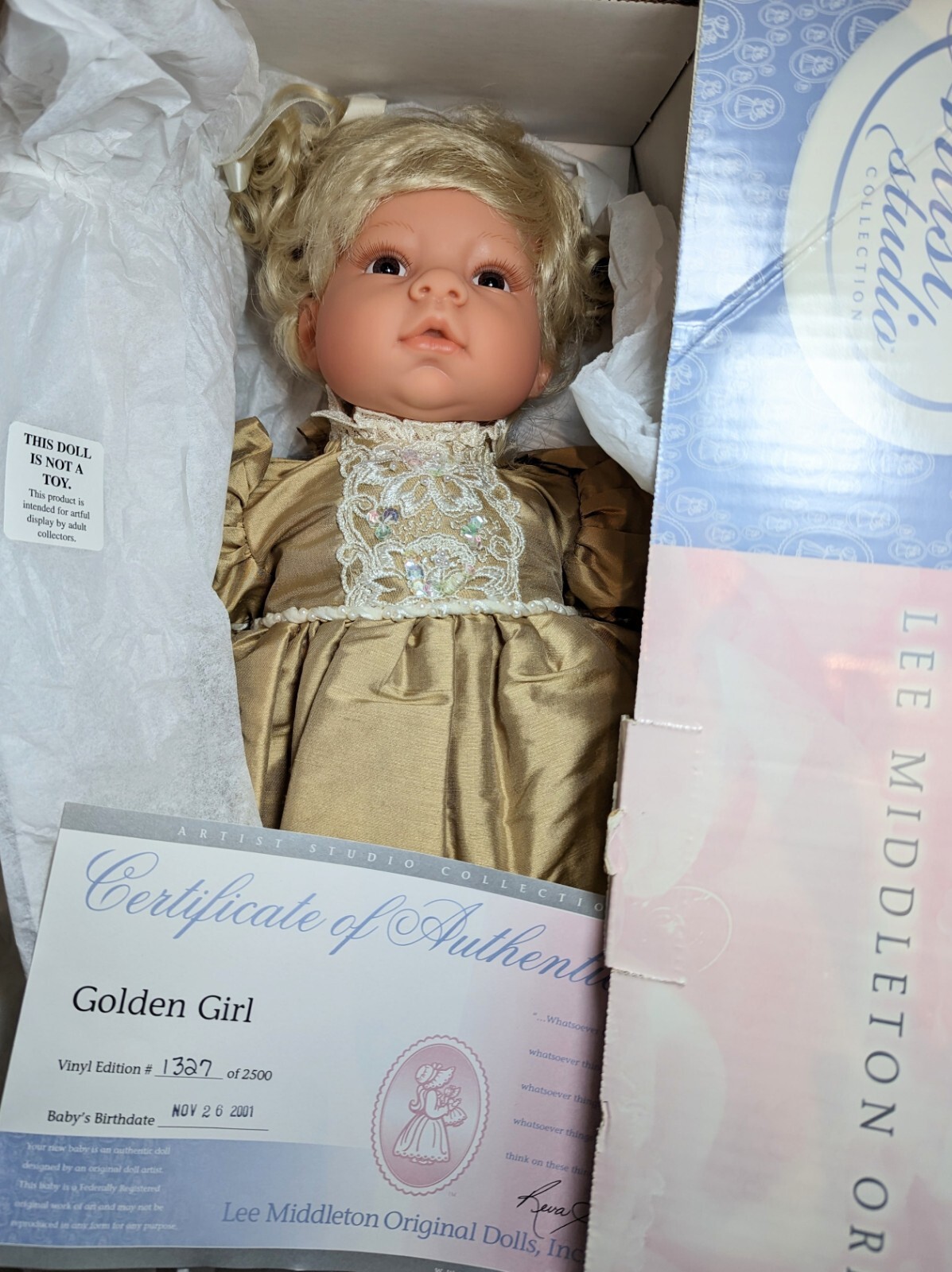 Lee Middleton GOLDEN GIRL Doll Artist Studio Collection Reva Schick NEW ...