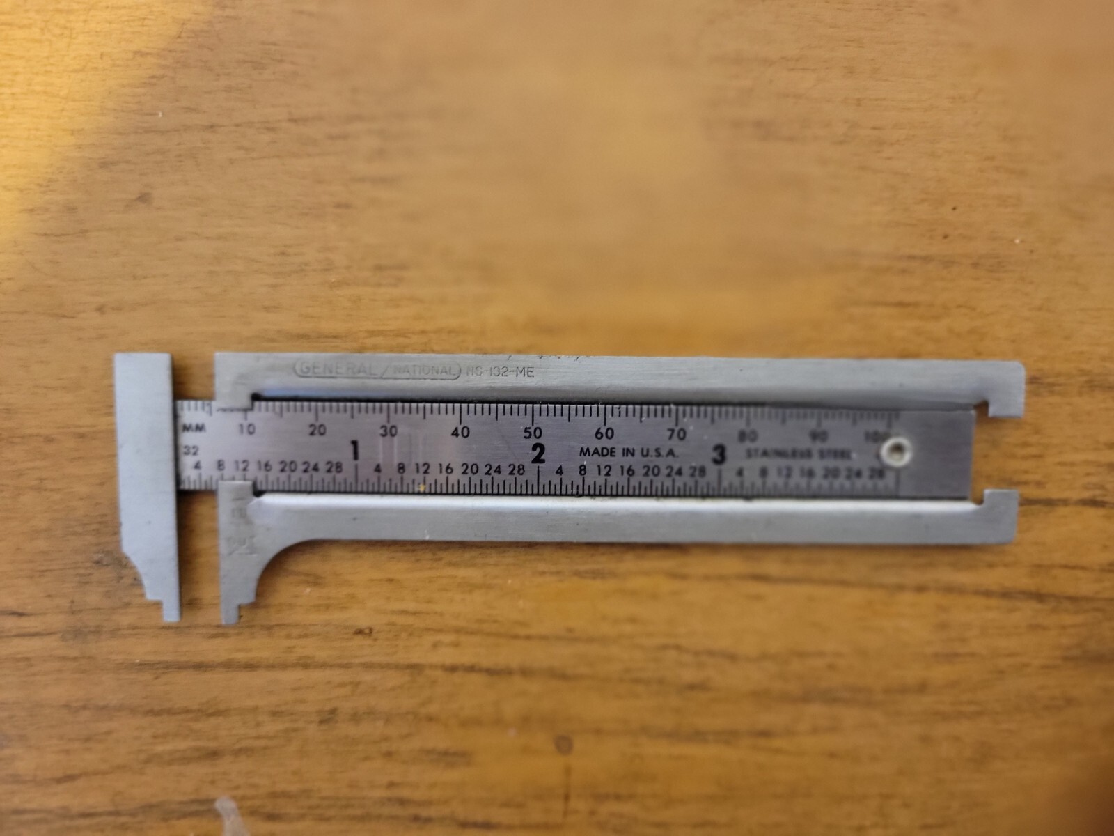 Vintage Ruler Caliper General National NS-132-ME Steel Rule Depth Gauge ...