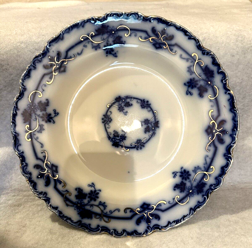 Antique Johnson Brothers Oxford Pattern 9 7/8" Dinner Plate Flow Blue ...