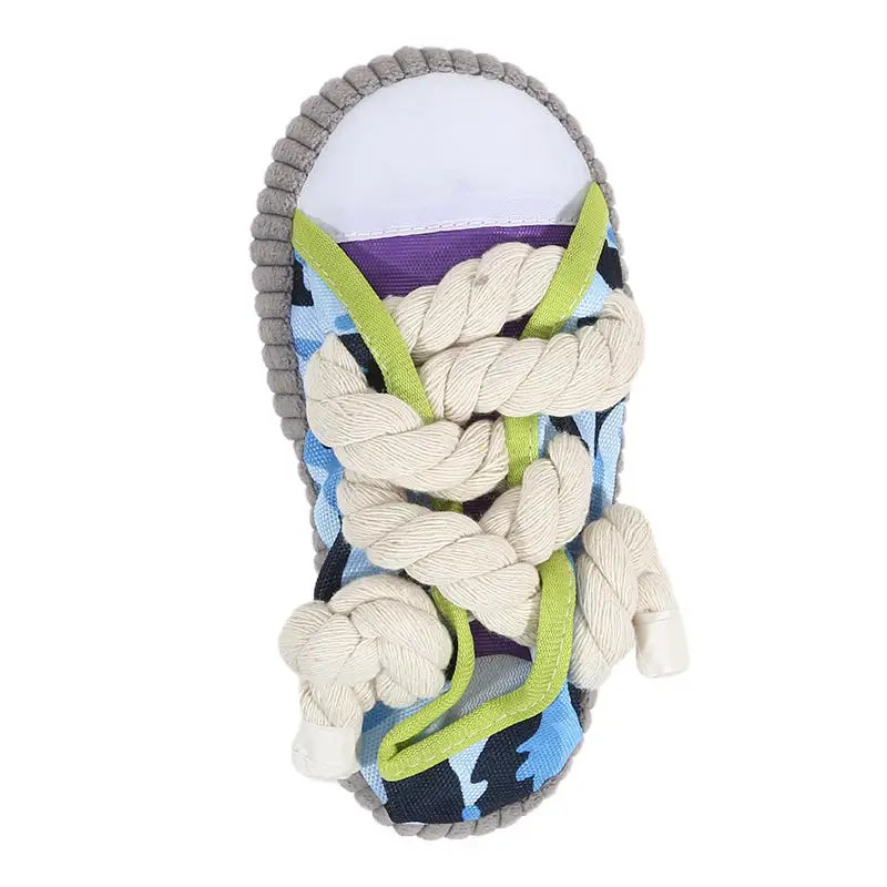 1Pc Dog Squeak Toy Teeth Grinding Bite Resistant Slippers Shape Puppy ...