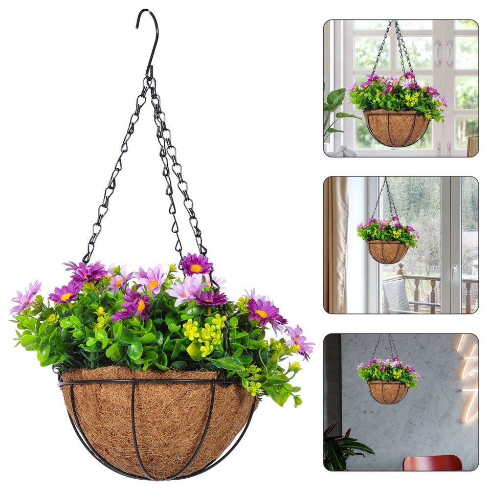 Vasi Fiori Da Appendere Cesto Di Appeso Fiore Artificiale Gancio | eBay
