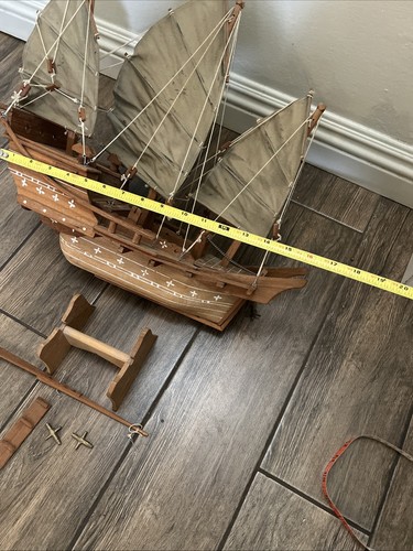 Vintage Wooden Chinese Junker Model Ship Boat | eBay