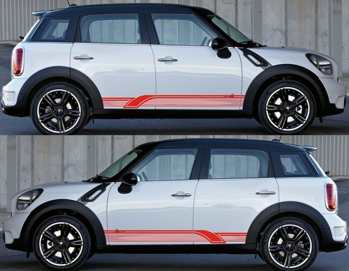 For MINI COOPER R55 R56 R57 R58 R59 Graphics Car Sticker Side Skirt ...