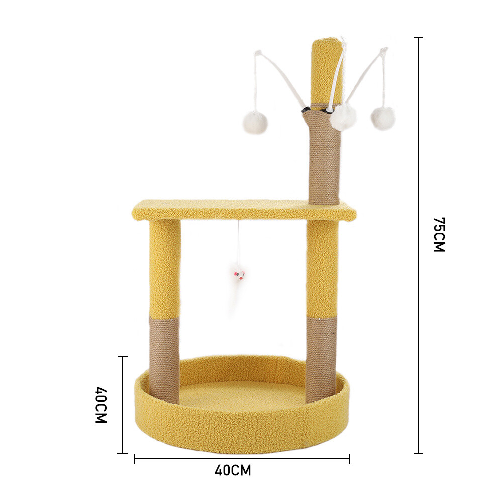 Cat Scratching Tree Post Stand Pet Kitten Scratcher Toy Climbing ...