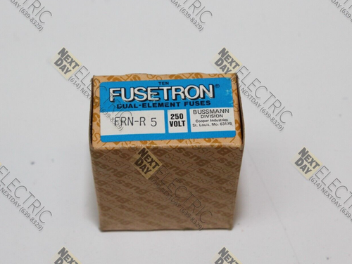 Bussmann, FRN-R-5, Fusetron Dual Element 5 Amp 5a Fuse Current Limiting ...