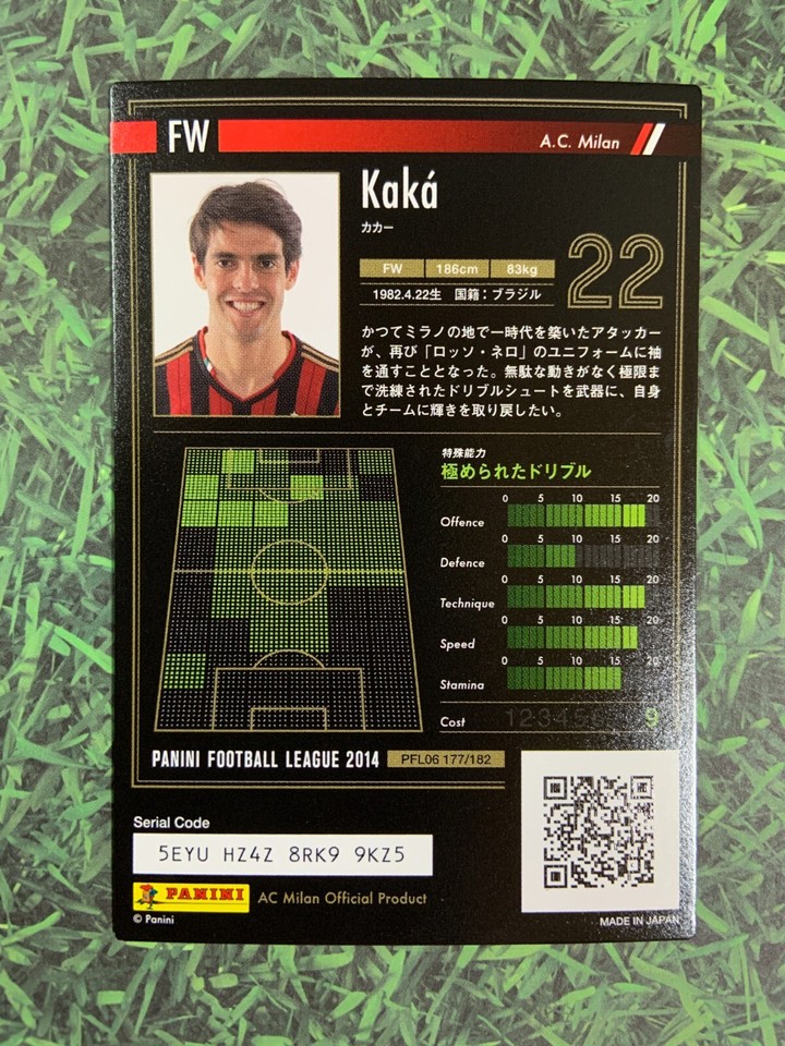 Panini Football League 2014 Kaka AC Milan Soccer card PFL06 | eBay