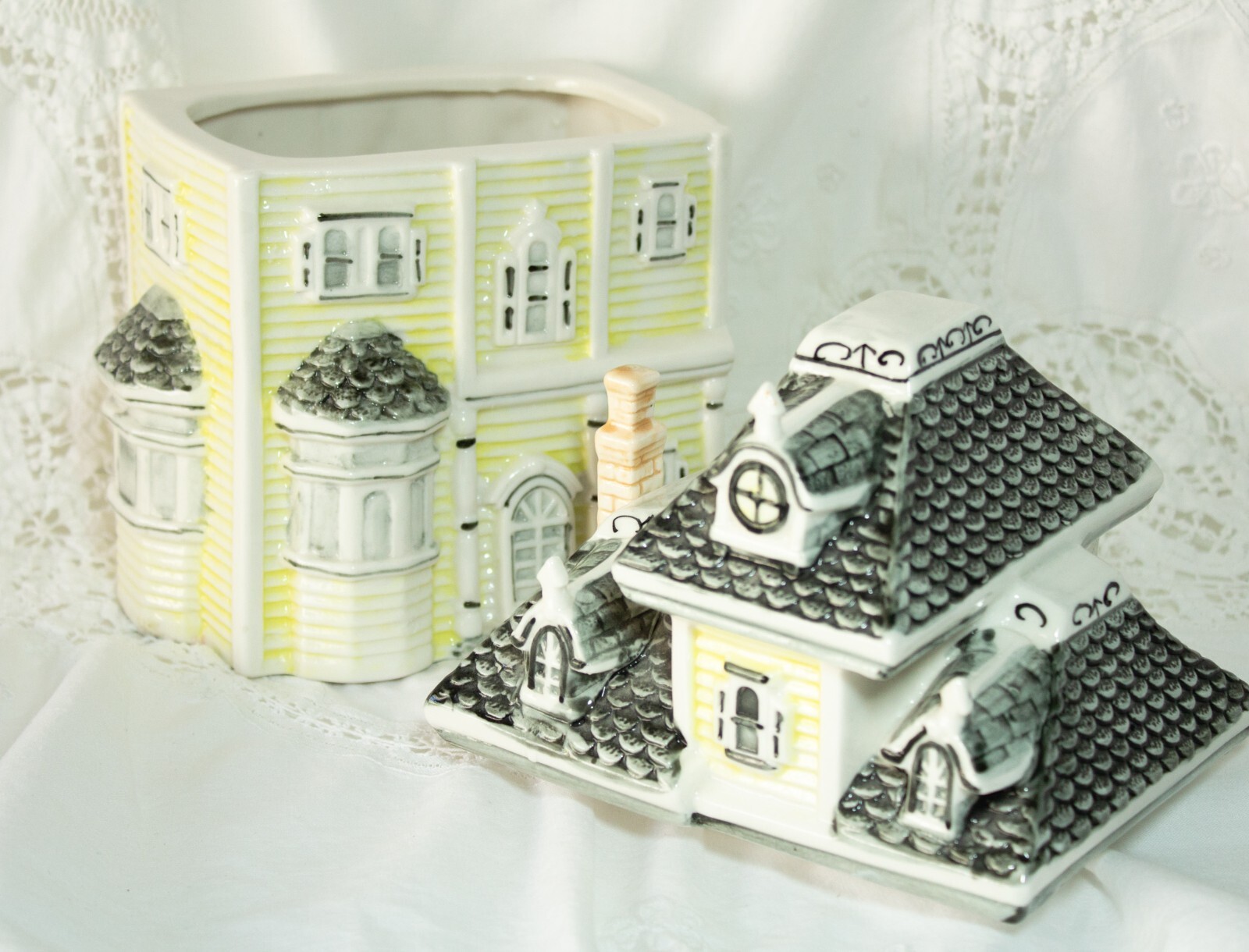 Victorian House Cookie Jar Small Town Kitchen Decor | eBay