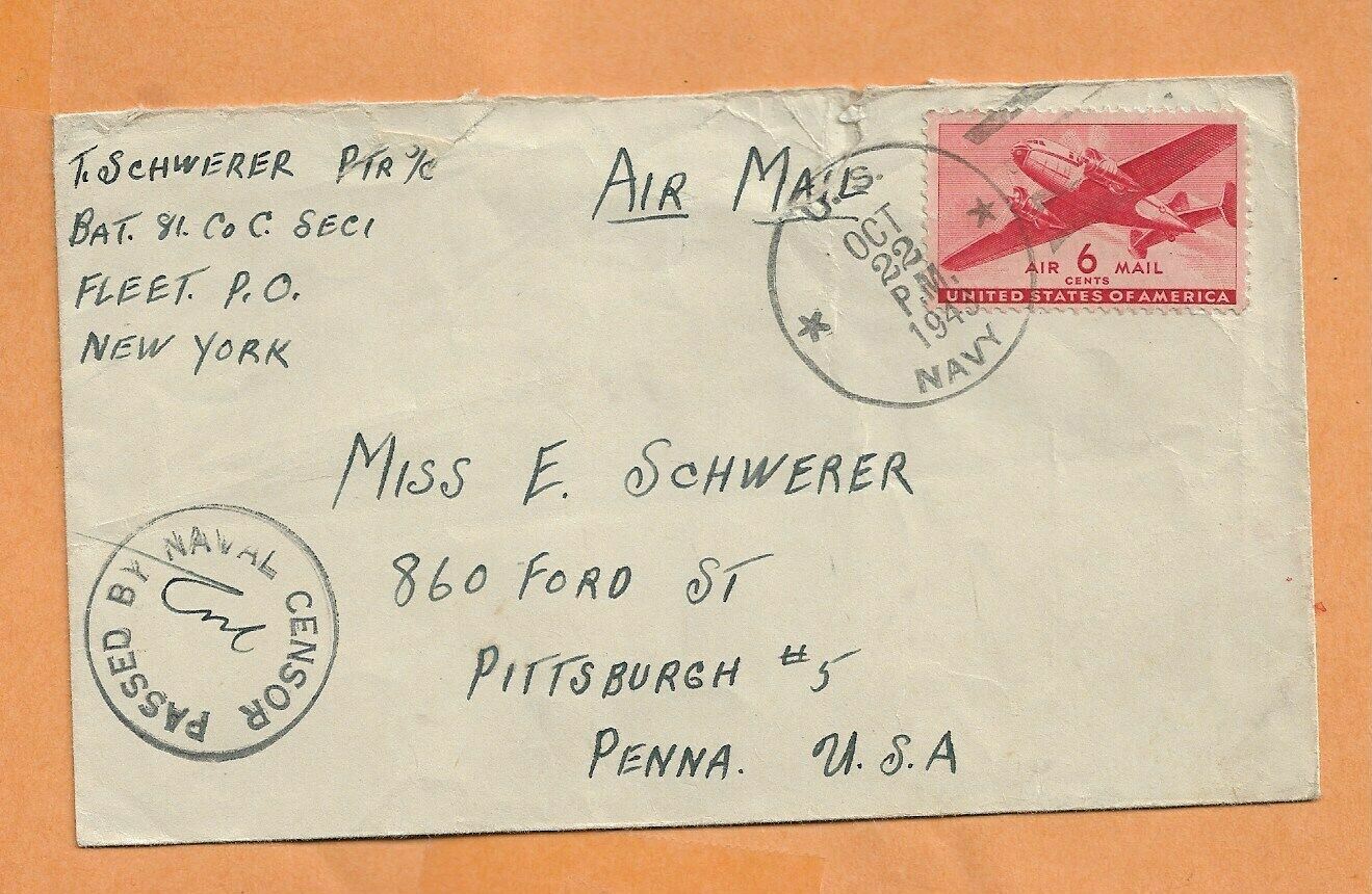 WORLD WAR II MILITARY MAIL BAT 81 CO 1945 CENSORED | eBay Australia