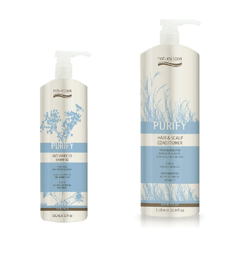 Natural Look Purify Anti-Hair Loss Shampoo 500ml & Purify Conditioner ...