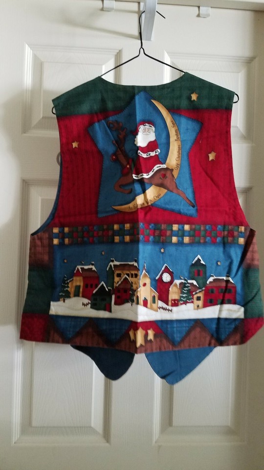Handmade Holiday Christmas Vest Medium | eBay