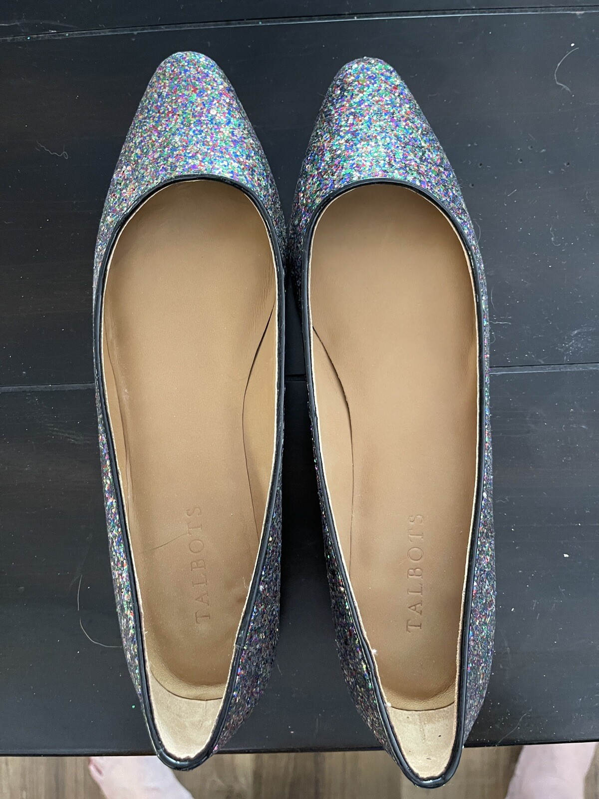 Talbots Shoe Multicolored Glitter Sparkle Flats 10N | eBay