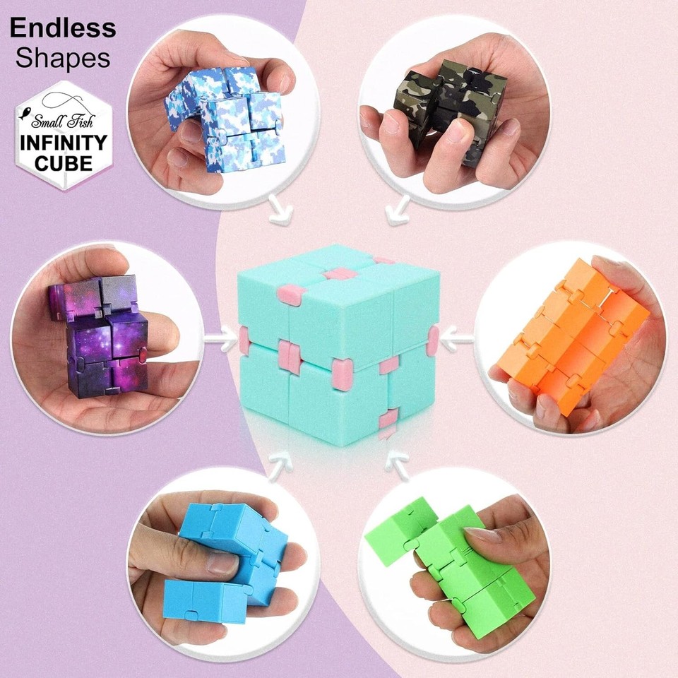 Infinity Cube Sensory Fidget Toy, EDC Fidgeting Game for Kids and ...