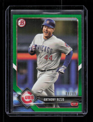2018 Bowman #33 Anthony Rizzo Green Parallel #'d 99/99 | eBay