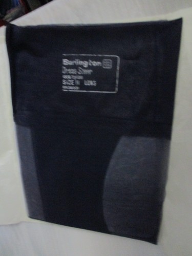 1PR VINTAGE BURLINGTON RHT SHEER SHINY FLAT KNIT NYLON STOCKINGS SZ 11 ...