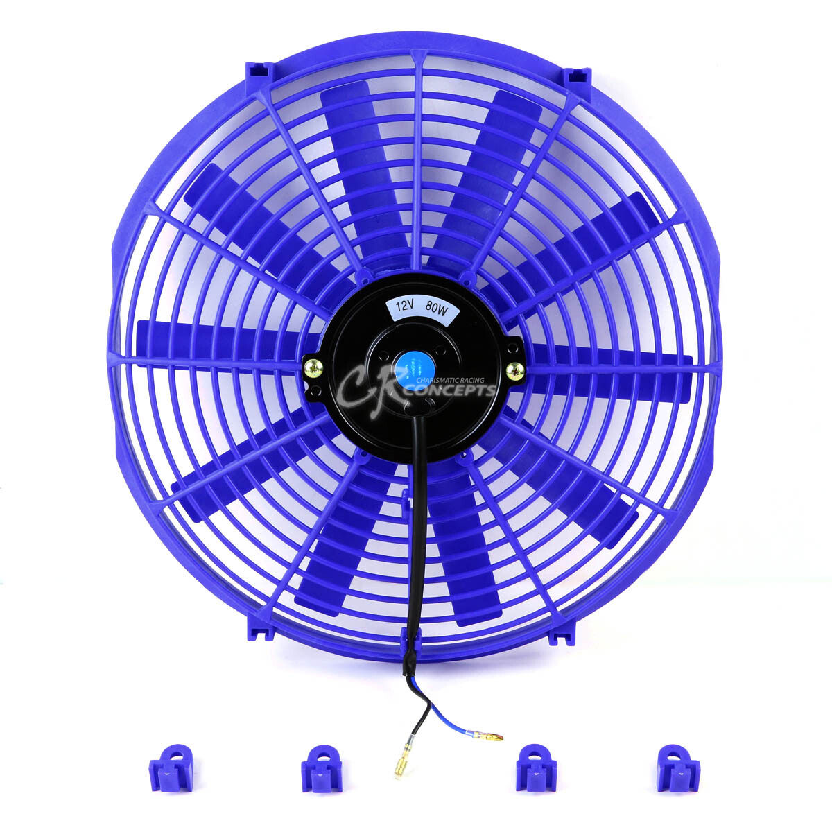 2 X UNIVERSAL SLIM 14" PULL/PUSH ELECTRIC RADIATOR COOLING FAN+MOUNTING ...