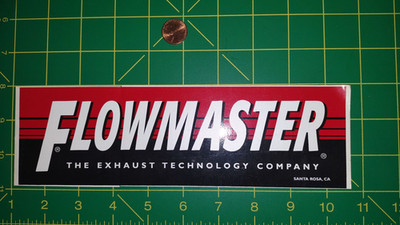 Flowmaster Decal Sticker Automotive Exhaust Logo Red Black White 11x3in ...