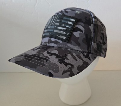 Runs Deep Premium Tactical Headwear - Black & Gray Camo/American Flag ...