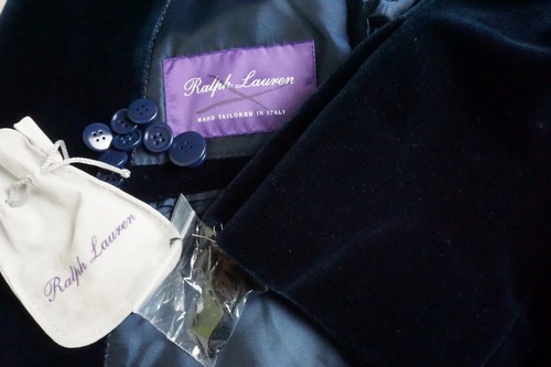 Ralph Lauren Purple Label RLPL Navy Blue Velvet Formal 2 Pc Suit 40R ...