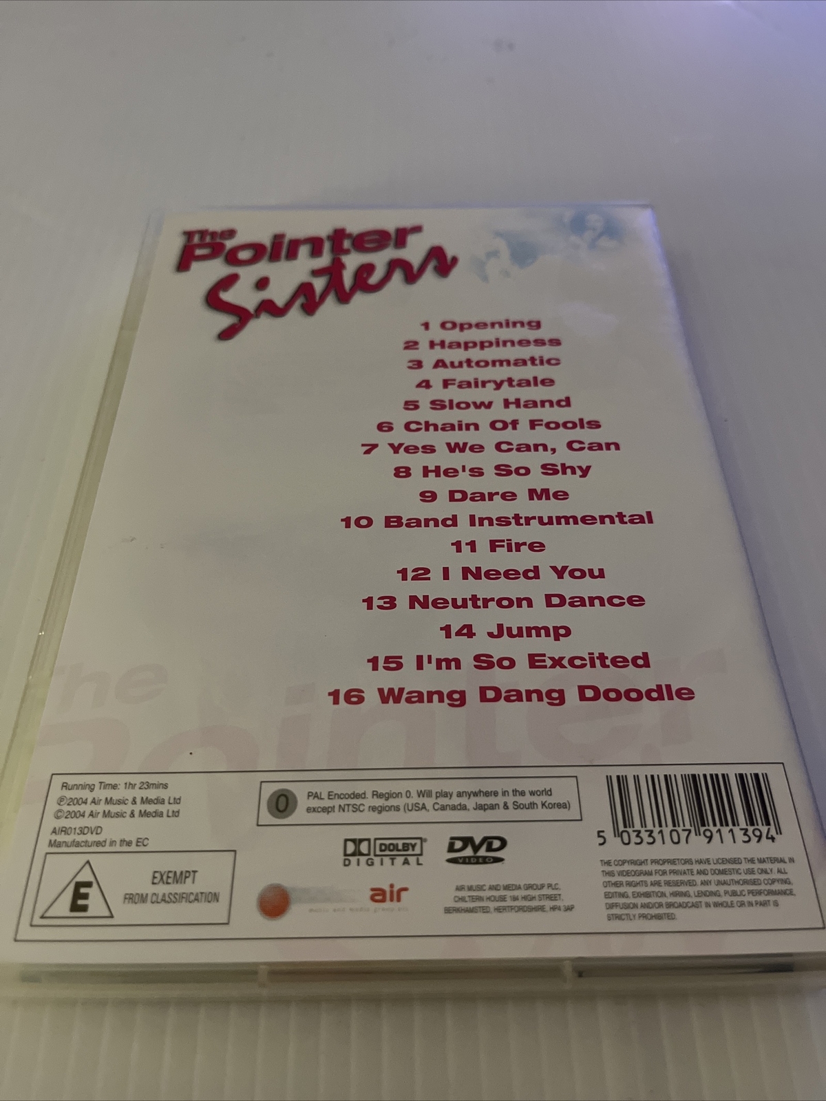 The Pointer Sisters - Live in Concert DVD Rare Region Free Not NTSC | eBay