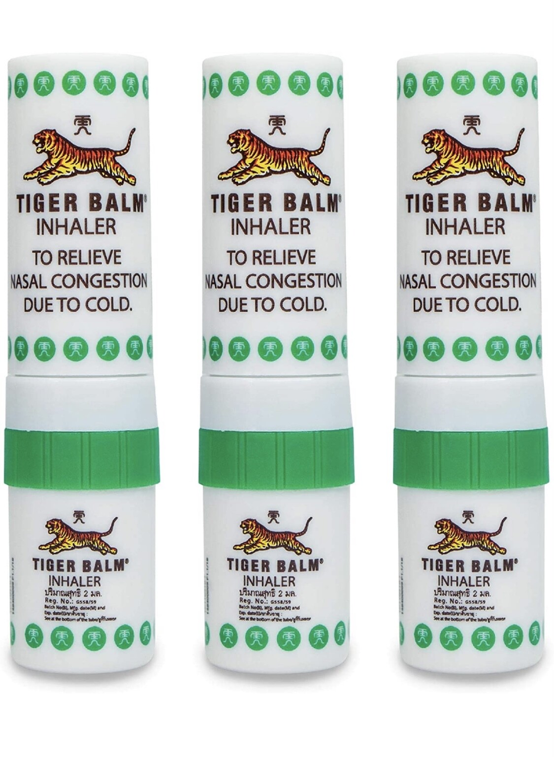 3 bottles x Tiger Balm Inhaler Menthol Relieve Nasal | eBay
