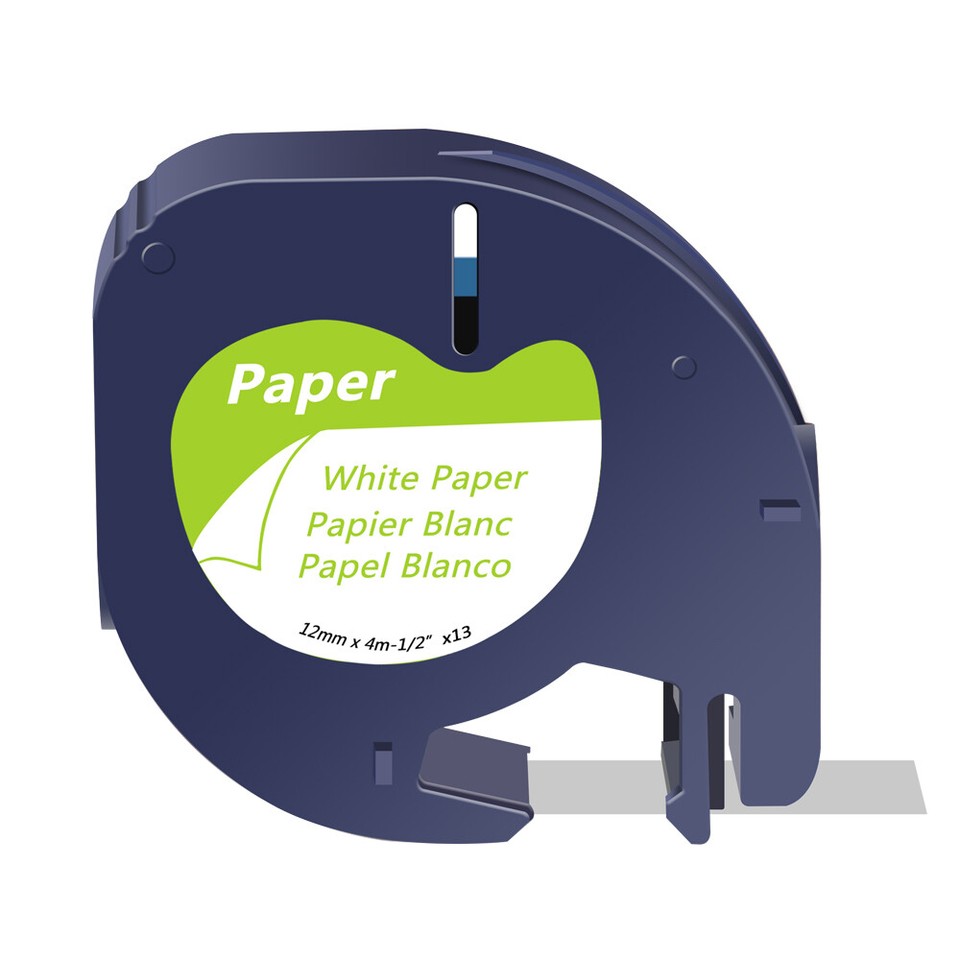 3PK White Paper Label Tape Refills for DYMO LetraTag LT100H 91330 12mm ...