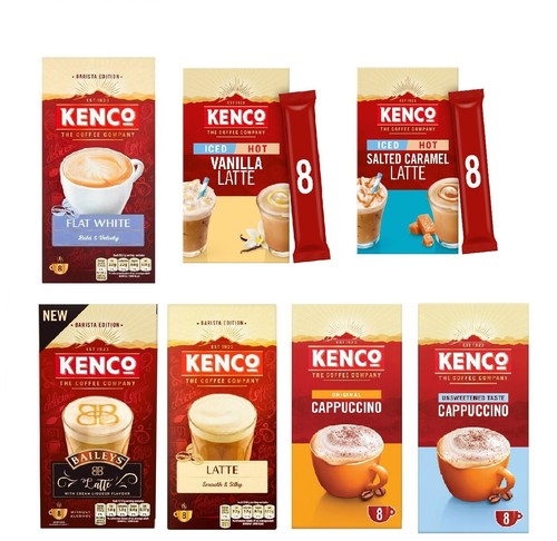 Kenco Iced Caramel Vanilla Sachets Instant Coffee Baileys Latte ...