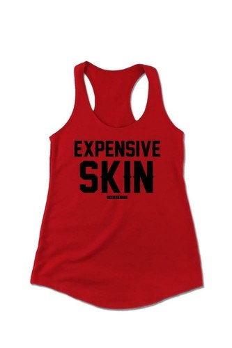 NEW InkAddict WOMENS EXPENSIVE SKIN Racerback Tank Top RED / BLACK ...