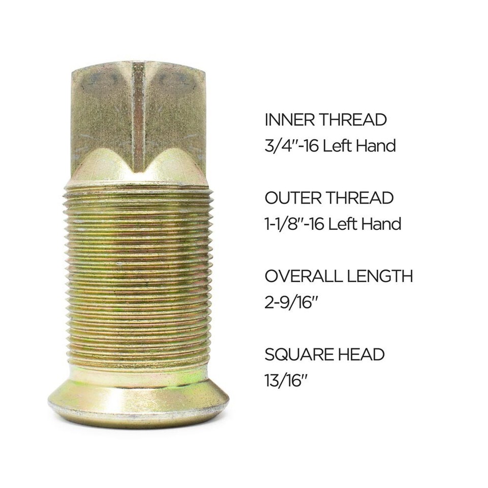 Ten M-131 LH Stud-Piloted Budd Wheel Inner Cap Nuts | eBay