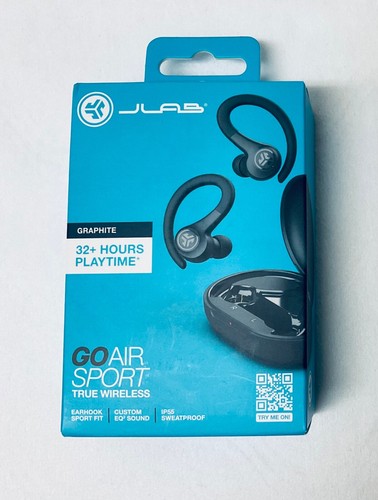 JLab Go Air Sport True Wireless Bluetooth Earbuds with Charging Case ...