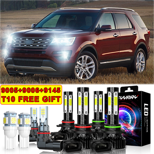 For Ford Explorer 2016-2017 2018 2019 Combo LED Headlight Fog Light ...