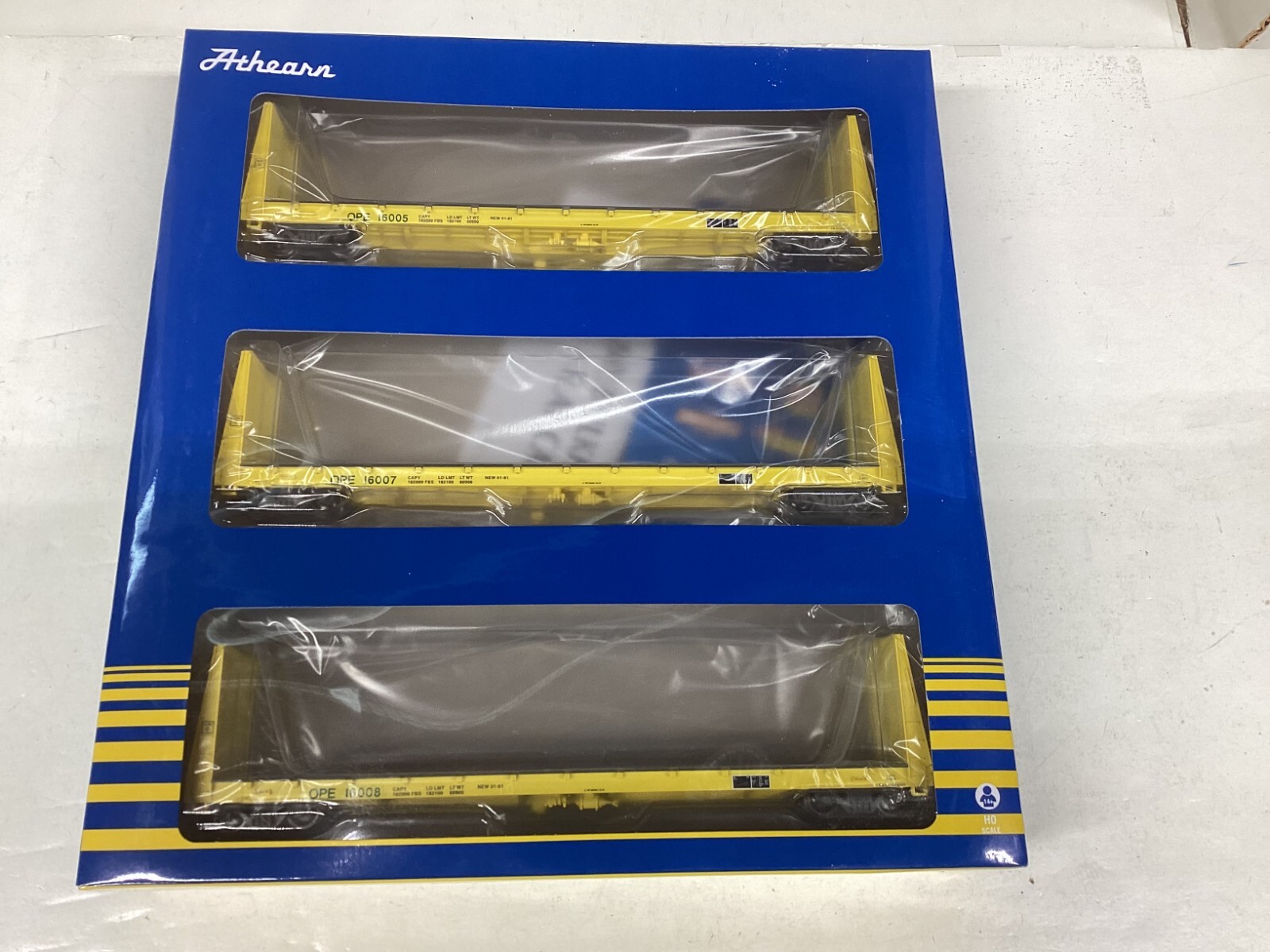 Athearn #17232 HO scale "OP&E” 60' bulkhead flat car set of 3 | eBay