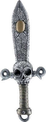 Pirate Dagger Toy Knife Prop Silver Fancy Dress Up Halloween Costume ...