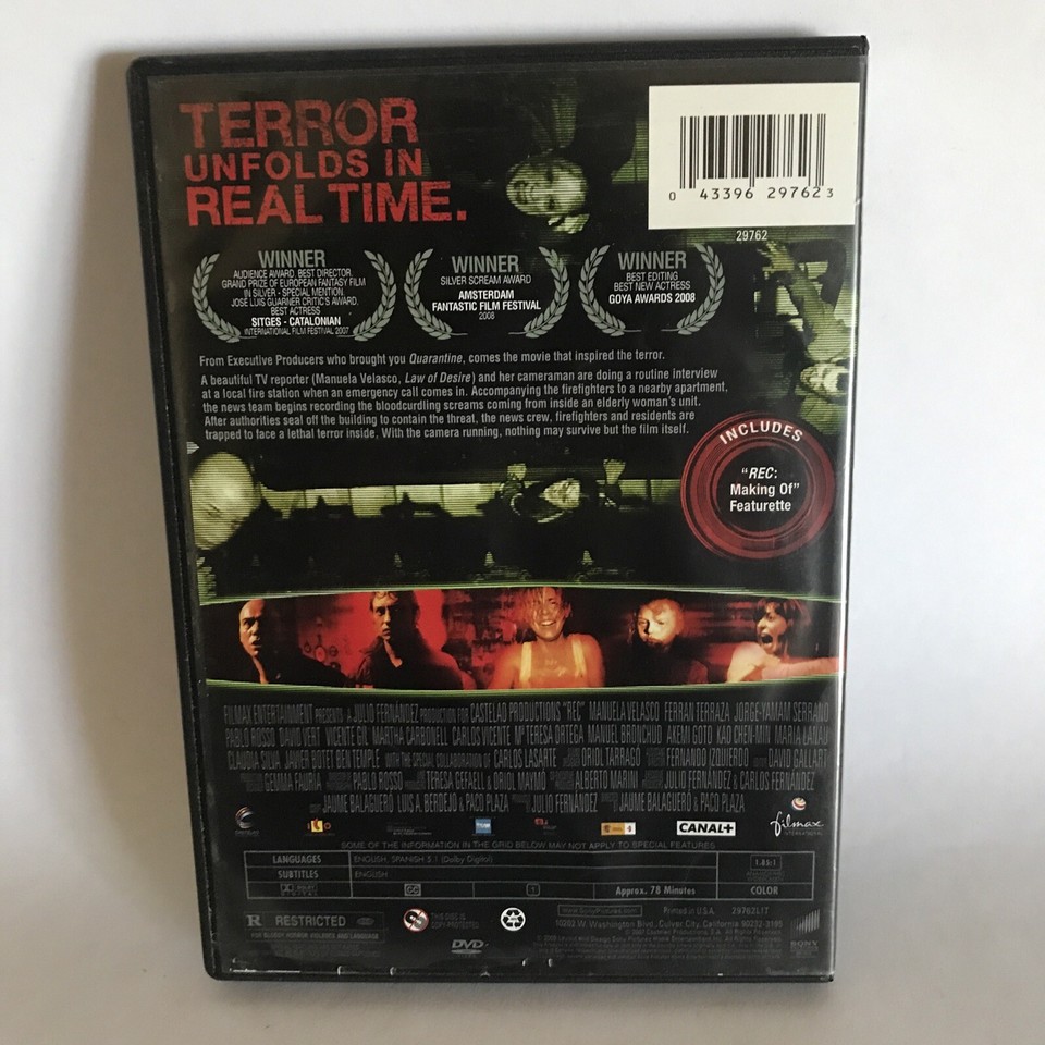 REC Manuela Velasco Ferran Terraza Jorge-Yamam Serrano( DVD,2009) | eBay