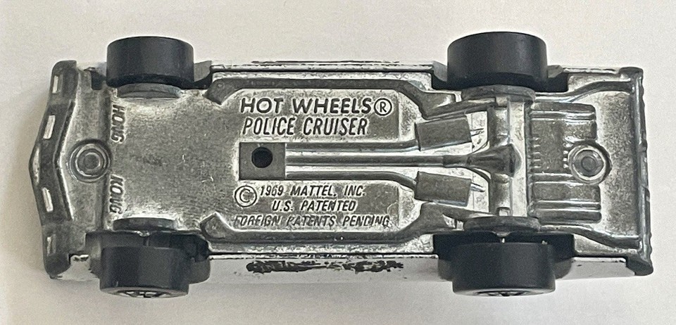 Vintage 1974 White Enamel Mattel Hot Wheels Police Cruiser Redlines ...