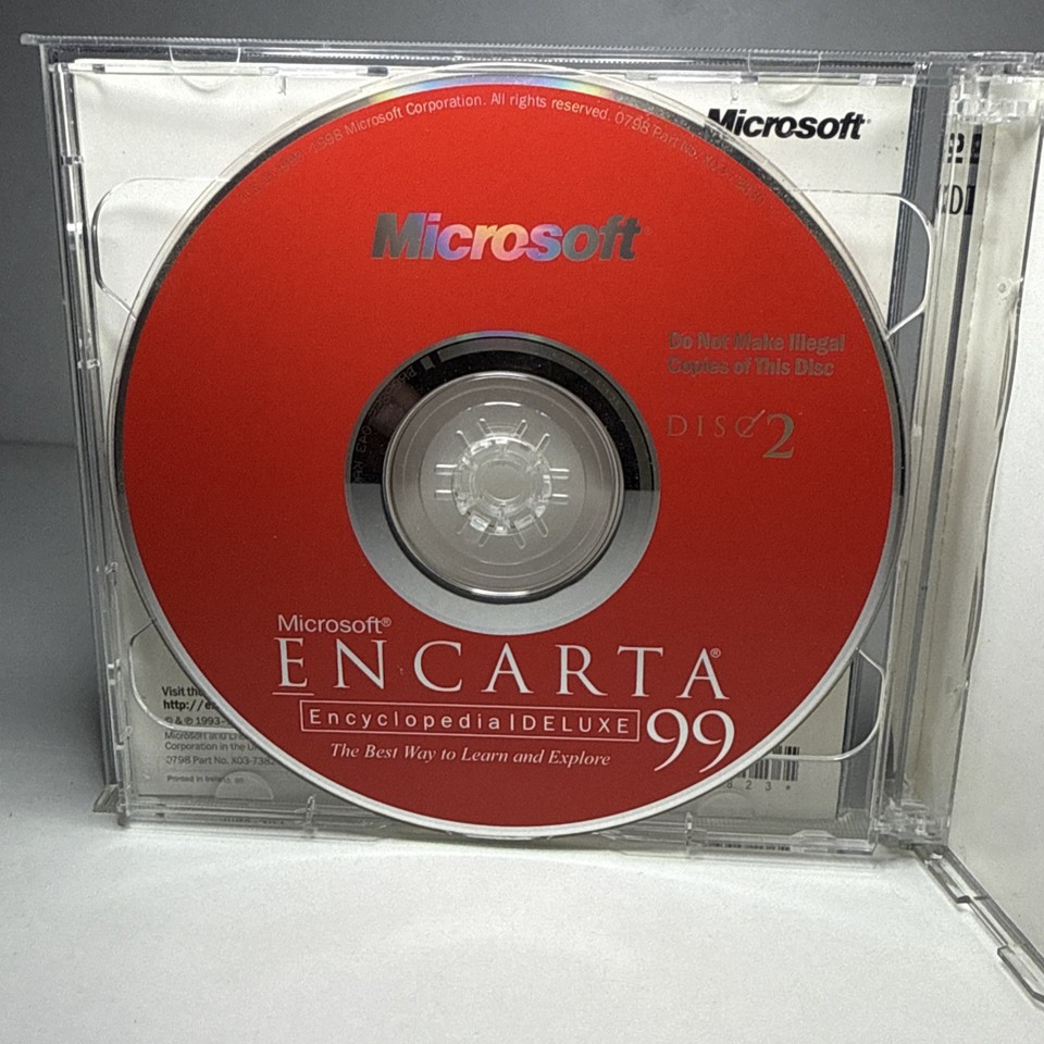 Microsoft Encarta 99 Encyclopedia Deluxe British Edition for PC | eBay ...