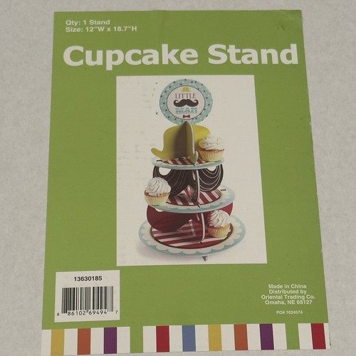 Little Man Cupcake Stand – Mustache Baby Shower Party Supplies – 1 ...
