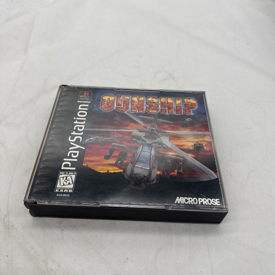 Gunship PS1 PlayStation 1 Complete CIB W/ Manual. Cleaned And Tested ...