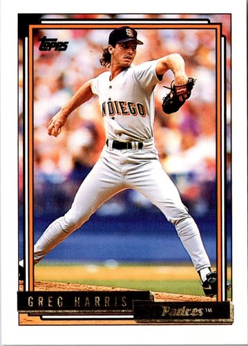 1992 Topps Greg Harris #636 San Diego Padres Baseball Card | eBay