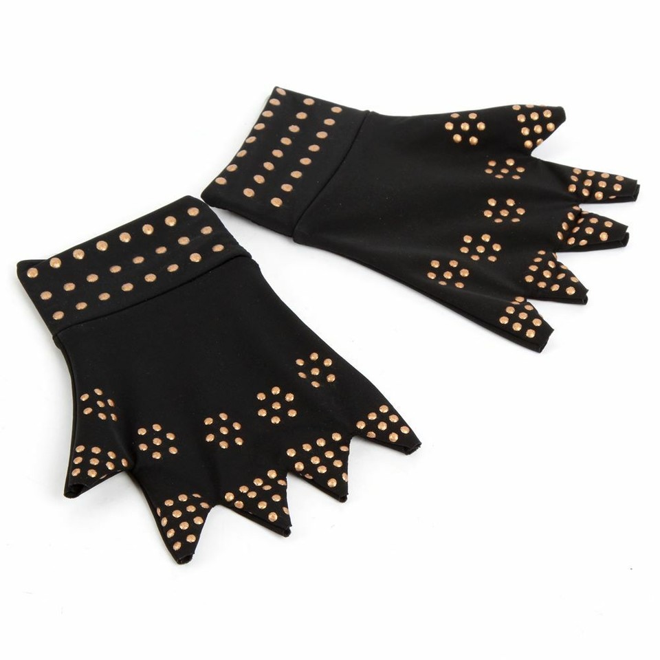 Copper Hands Arthritis Compression Gloves Brace Magnetic Therapy For ...