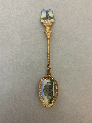 Vintage Souvenir Collectable Tea Spoon - Mockba - Enamel | eBay