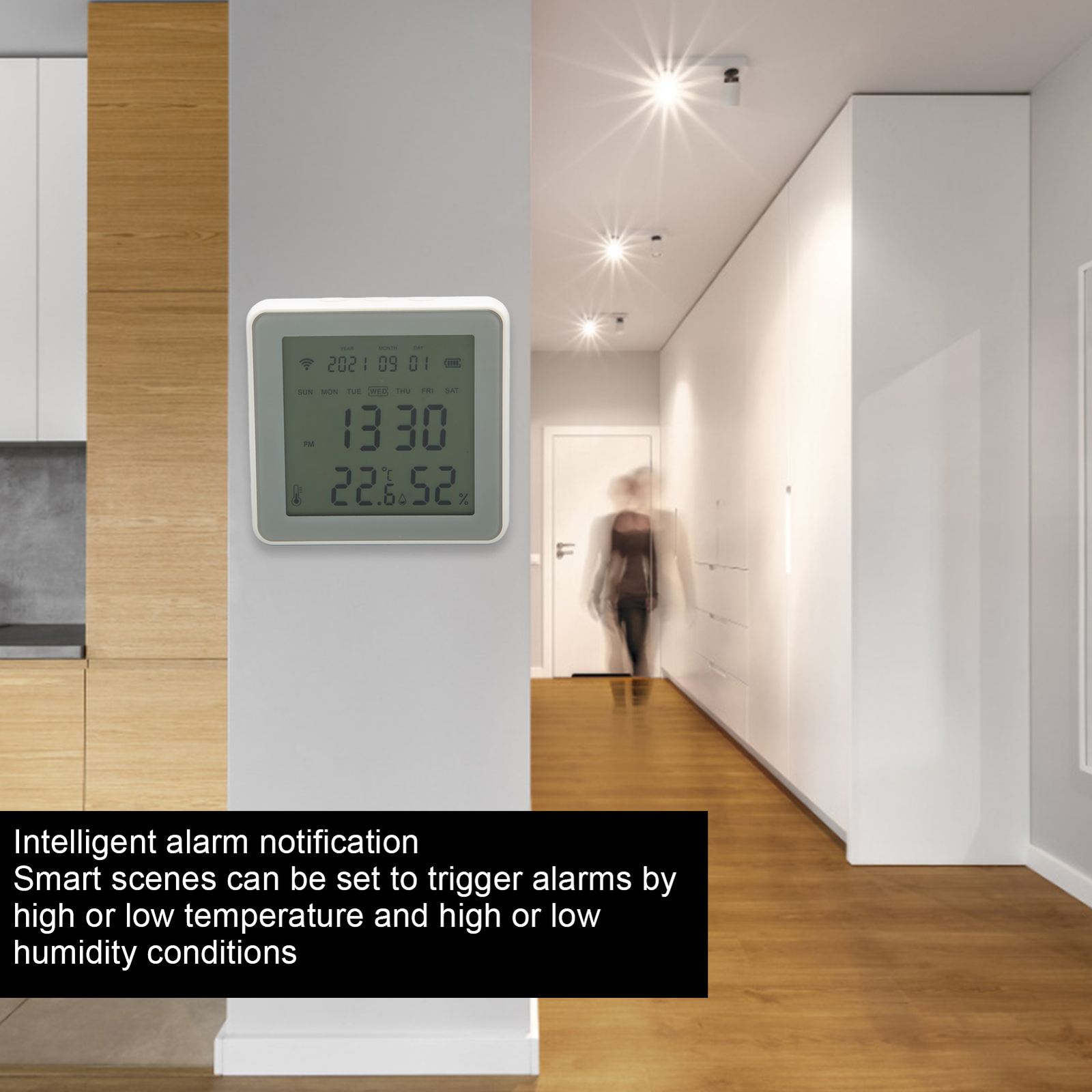 WiFi Temperature Humidity Sensor Real Time LCD Display Wireless ...