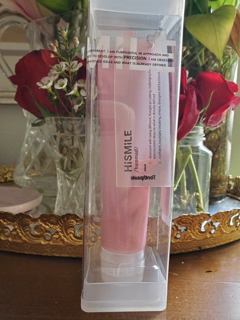 THE HiSmile Pink Toothpaste 18g Travel Size Bamboo Toothbrush for sale ...