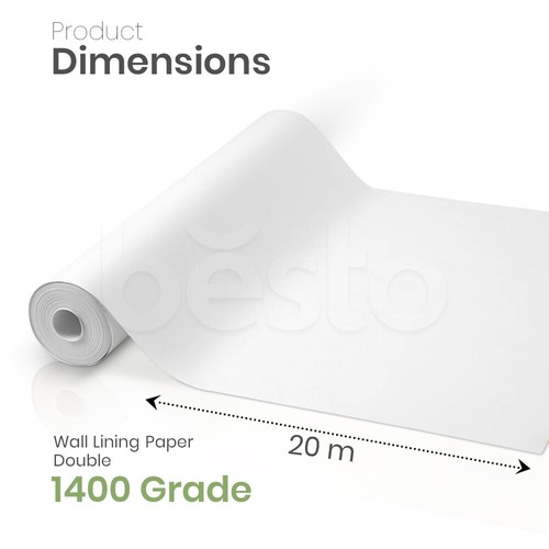 Paintable Lining Paper for Walls Palin White Thick Backing Covering ...