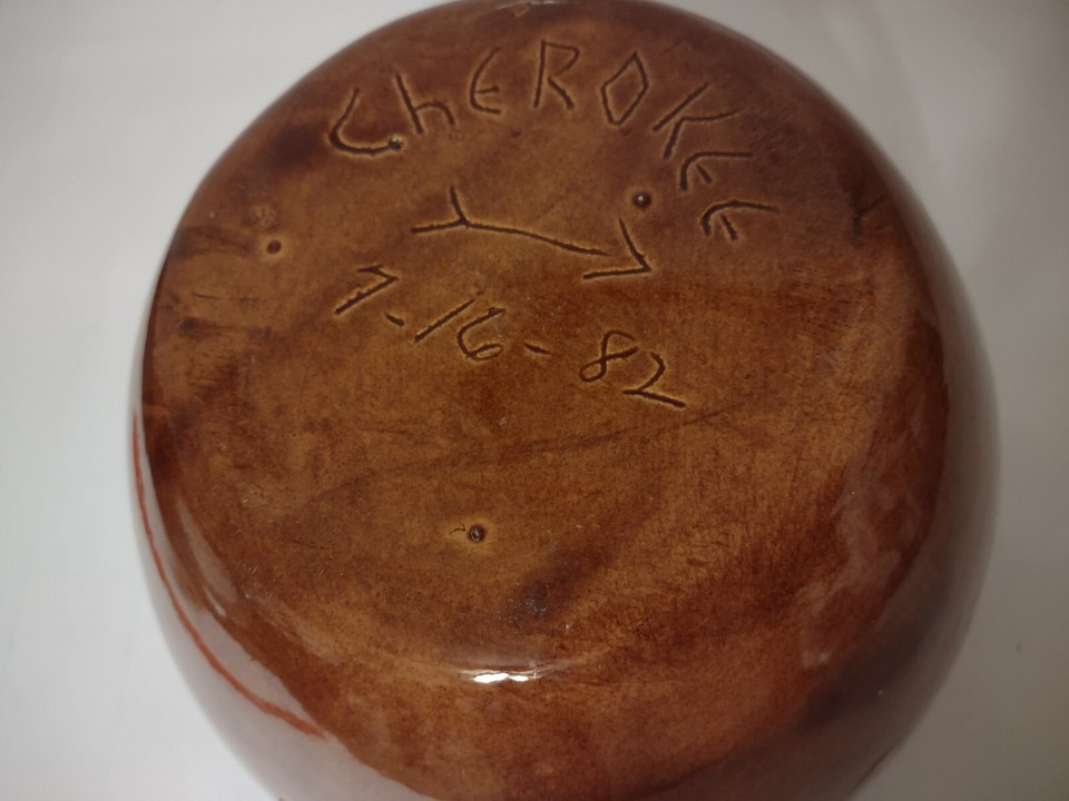Vintage Cherokee Native American Glazed Pottery Bowl | eBay