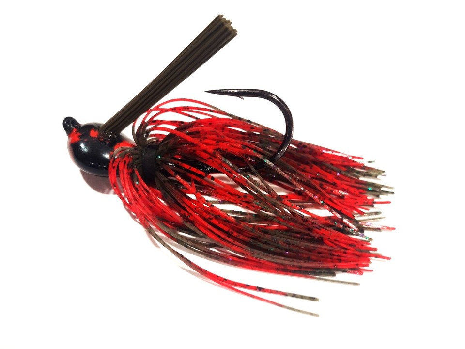 Watermelon Red Green Pumpkin Custom Hand-Made Weedless Bass Swim Jig | eBay