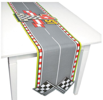 Birthday Race Track Table Runner 17" x 90" Party Supplies | eBay